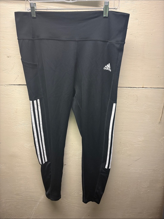 adidas | Pants & Jumpsuits | Adidas Black Leggings With White Triple ...